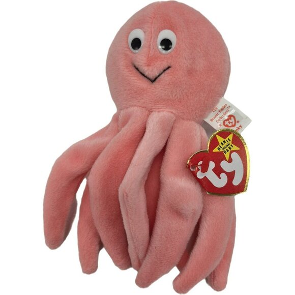 Ty | Toys | Vintage 993 Ty Beanie Babies Inky Octopus Plush Toy 428 ...